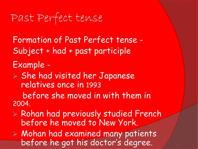 Perfect tense | PPT