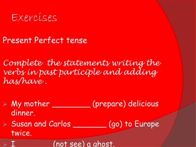 Perfect tense | PPT