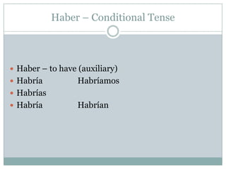 Perfect Tenses - Spanish II | PPTX