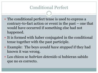 Perfect Tenses - Spanish II | PPTX