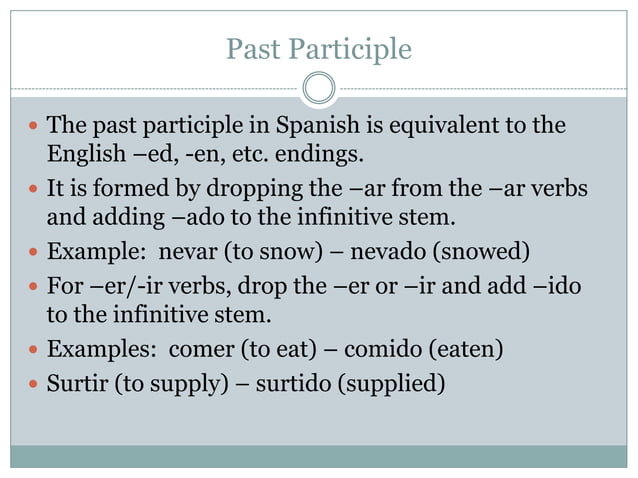 Perfect Tenses - Spanish II | PPTX