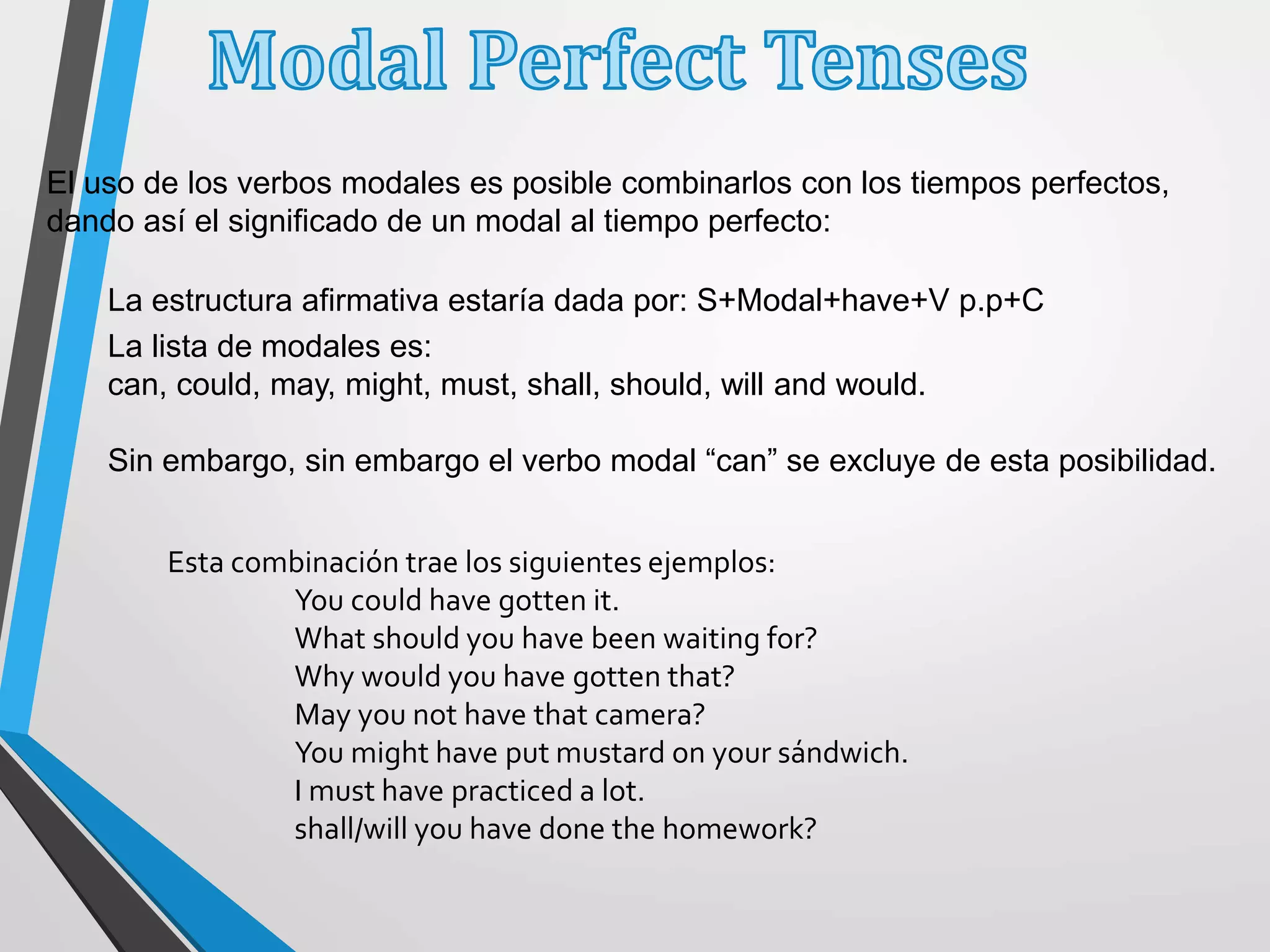 Perfect tenses Tiempos Perfectos | PPTX