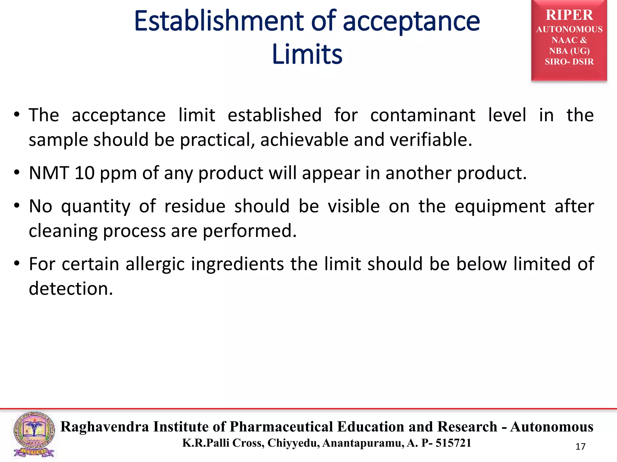 CLEANING METHOD DEVELOPMENT | PPTX