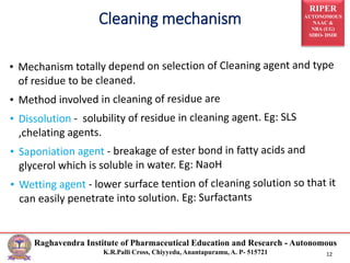 CLEANING METHOD DEVELOPMENT | PPTX