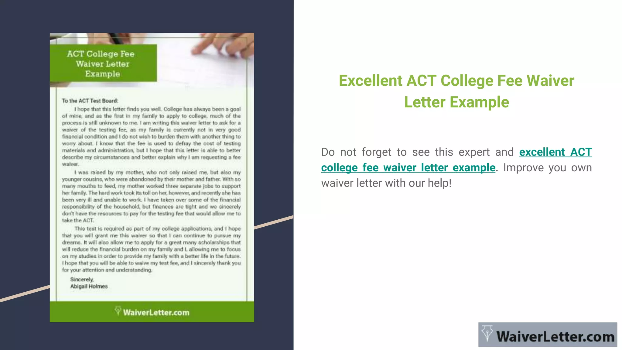 8 Comprehensive Waiver Letter Samples | PPTX