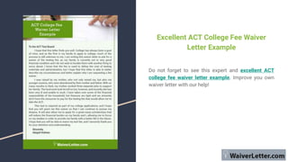 8 Comprehensive Waiver Letter Samples | PPTX