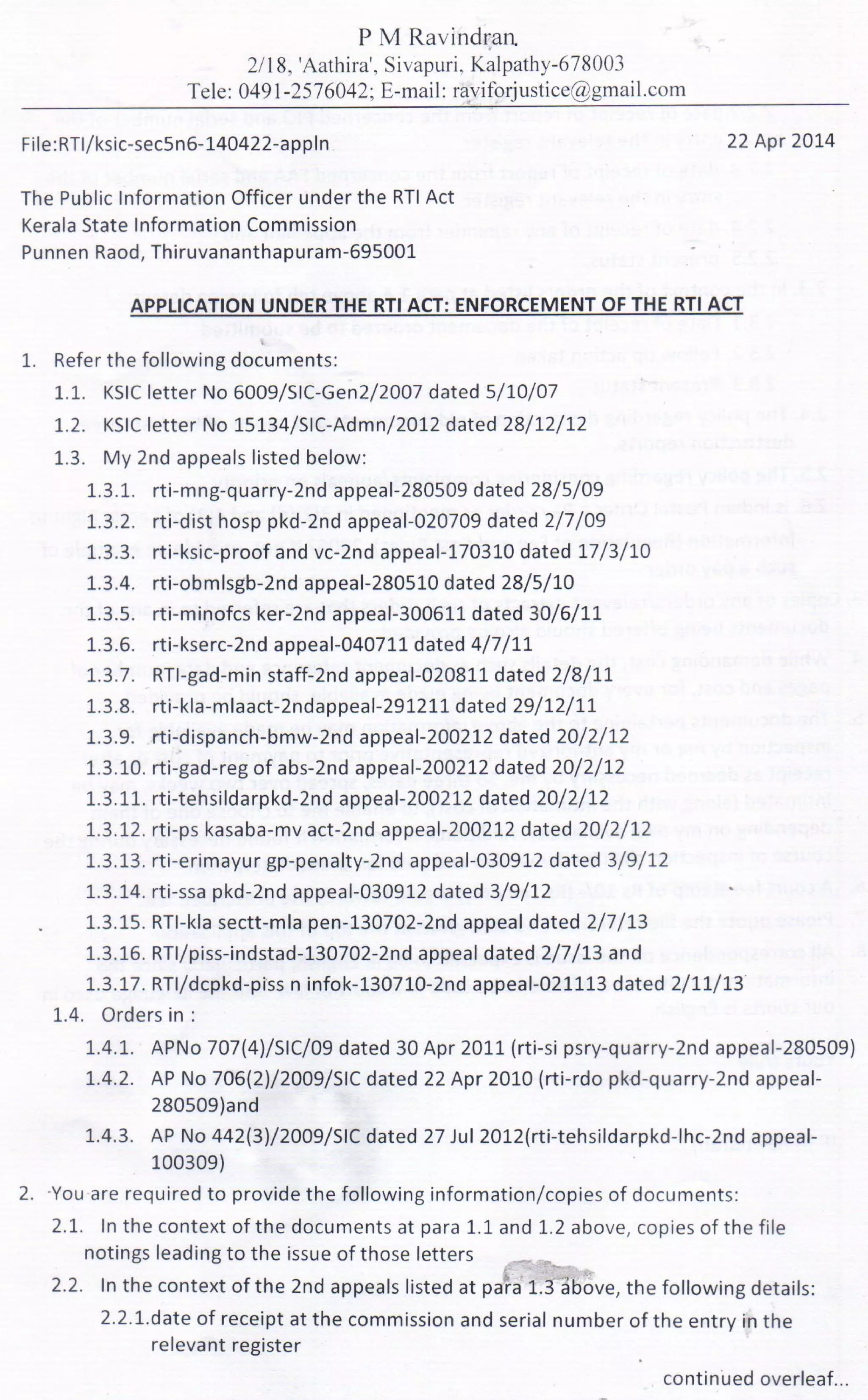 Perfidy of kerala state info commn blog-application | PDF