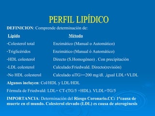 perfil lipidico | PPT