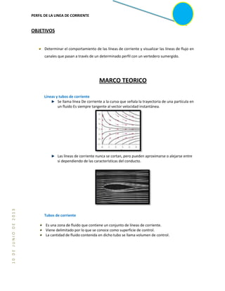 Perfil de la linea de corriente | DOCX