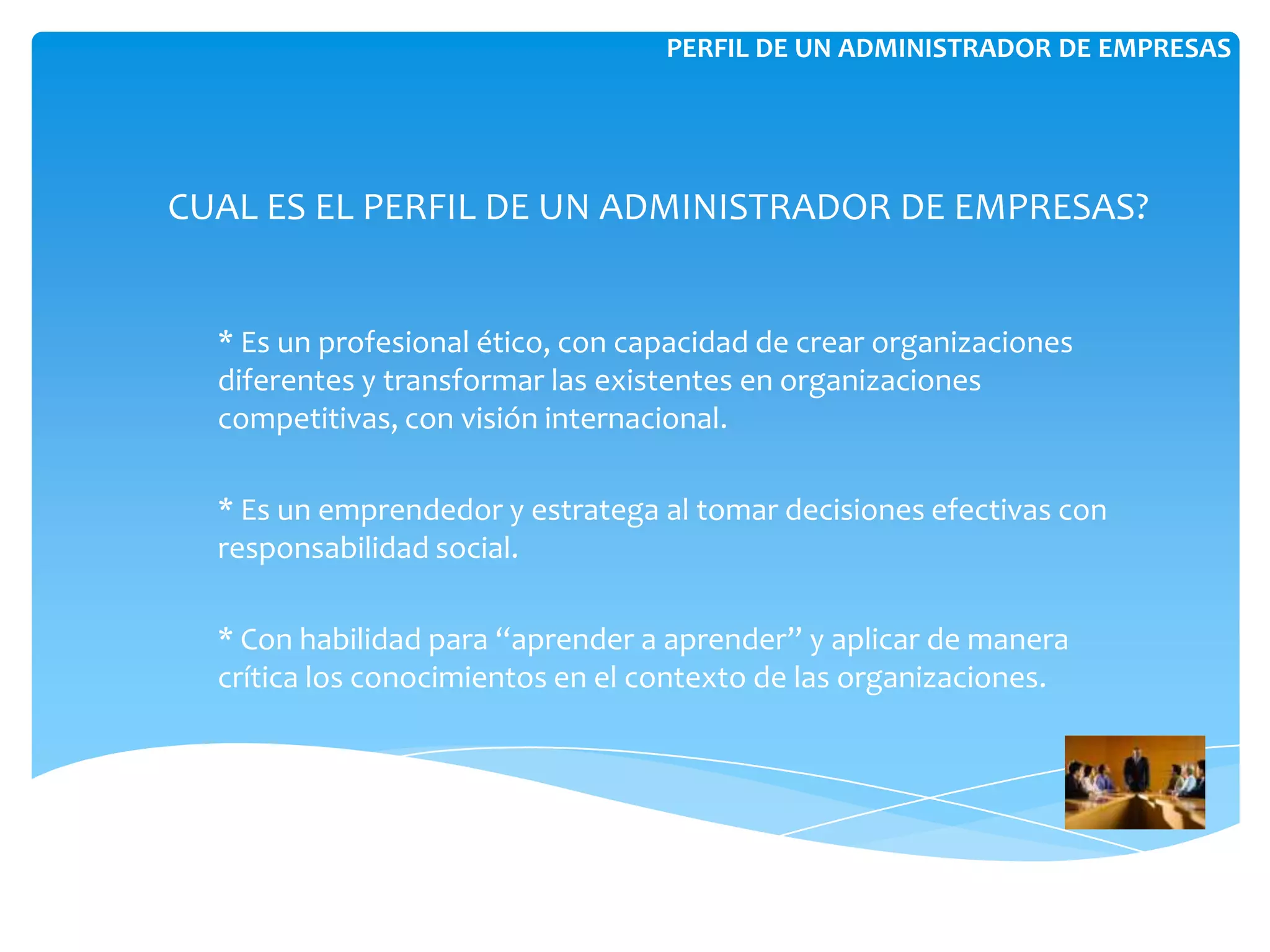 Perfil de un administrador | PPTX