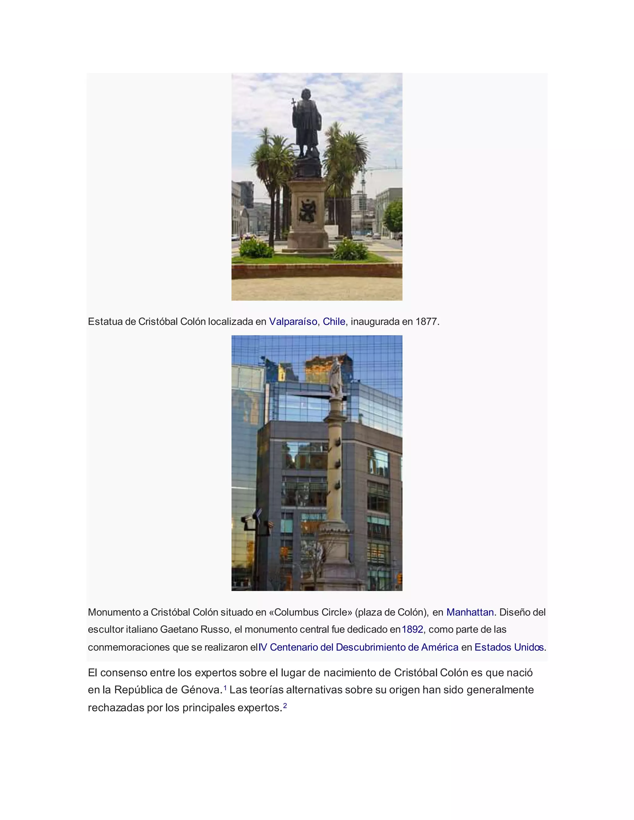 Biografia de Cristobal Colon | DOCX