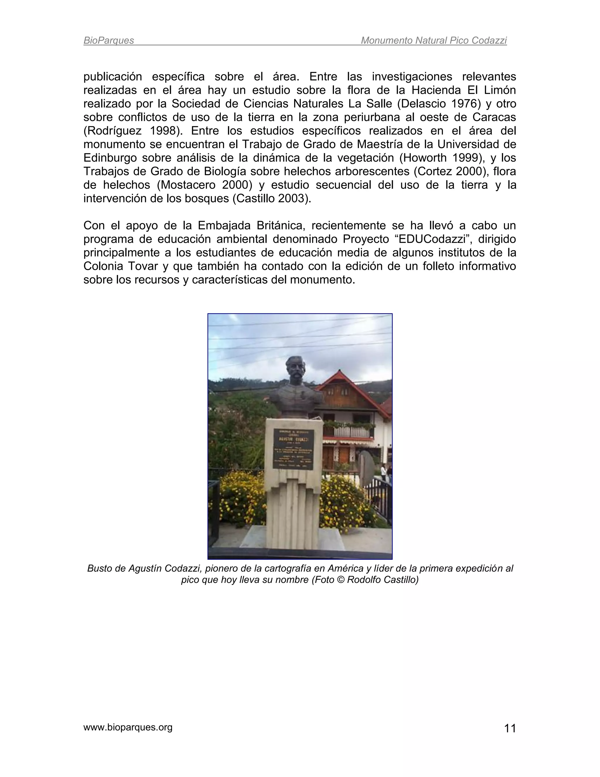 Monumento Natural Pico Codazzi (2003) | PDF