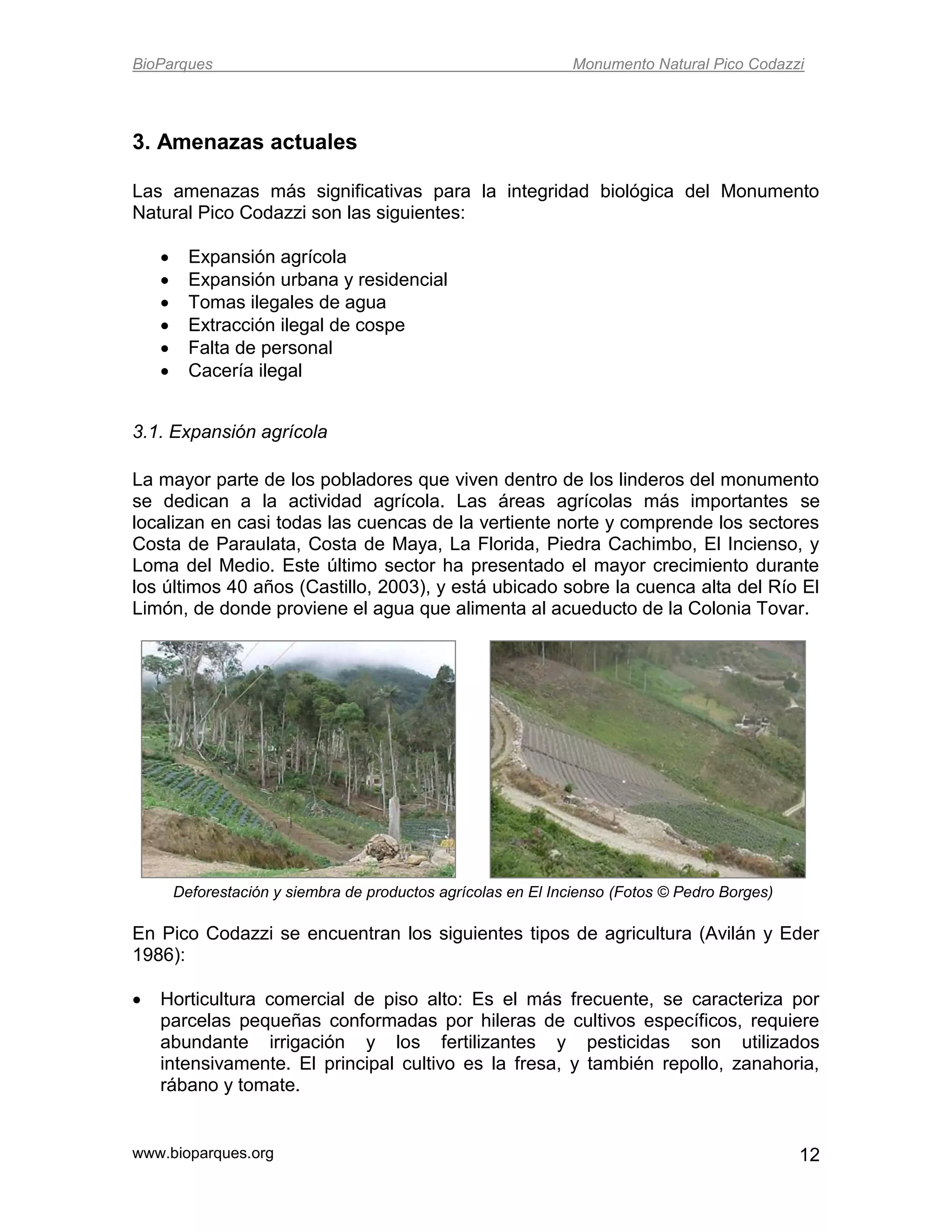 Monumento Natural Pico Codazzi (2003) | PDF