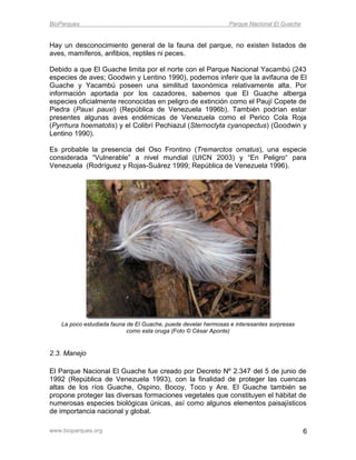 Parque Nacional El Guache (2004) | PDF