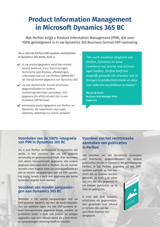 Productinformatiebeheer in Microsoft Dynamics 365 Business Central met Perfion PIM | PDF