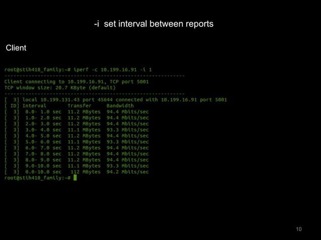 network performance measurement using Iperf | PPTX | Computer Networking | Computing