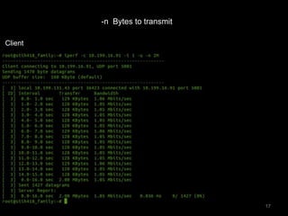 network performance measurement using Iperf | PPTX