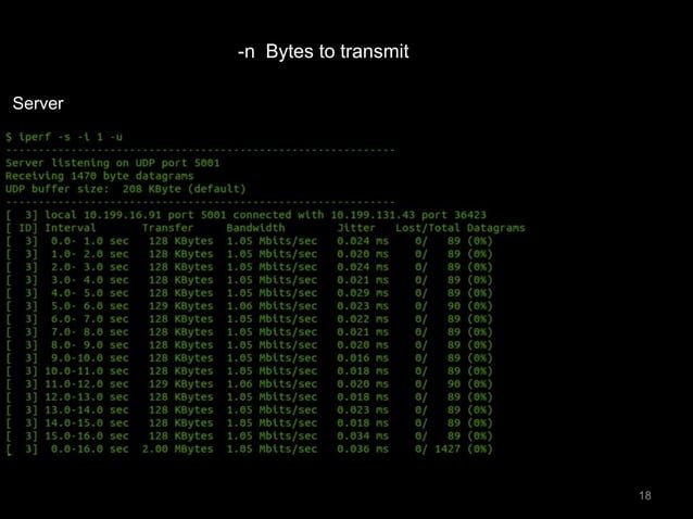 network performance measurement using Iperf | PPTX | Computer Networking | Computing