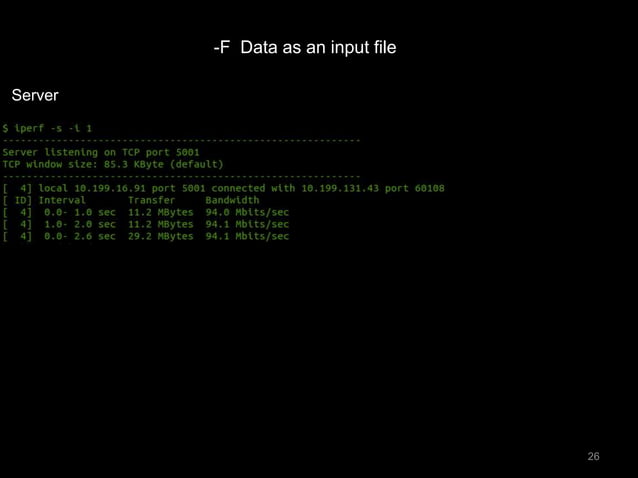 network performance measurement using Iperf | PPTX | Computer Networking | Computing