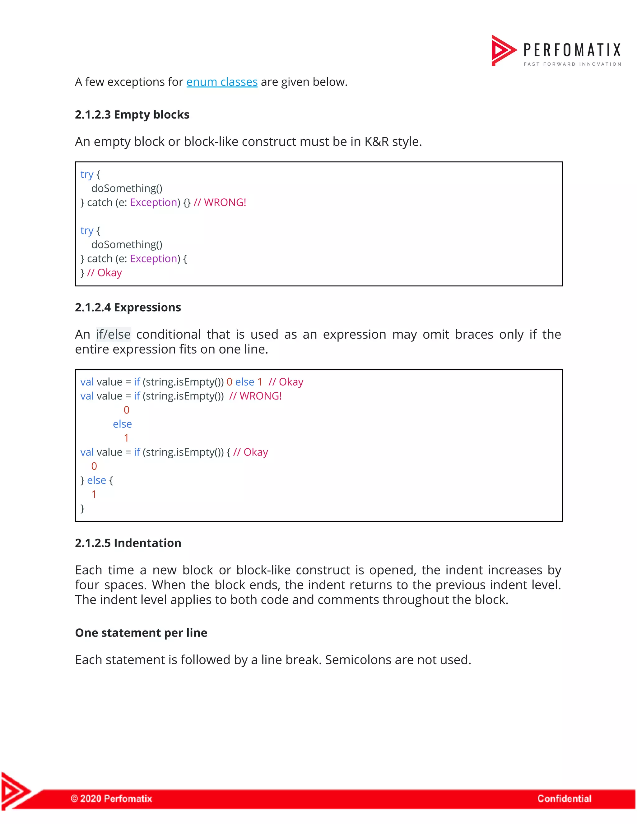 Perfomatix - Android Coding Standards | PDF