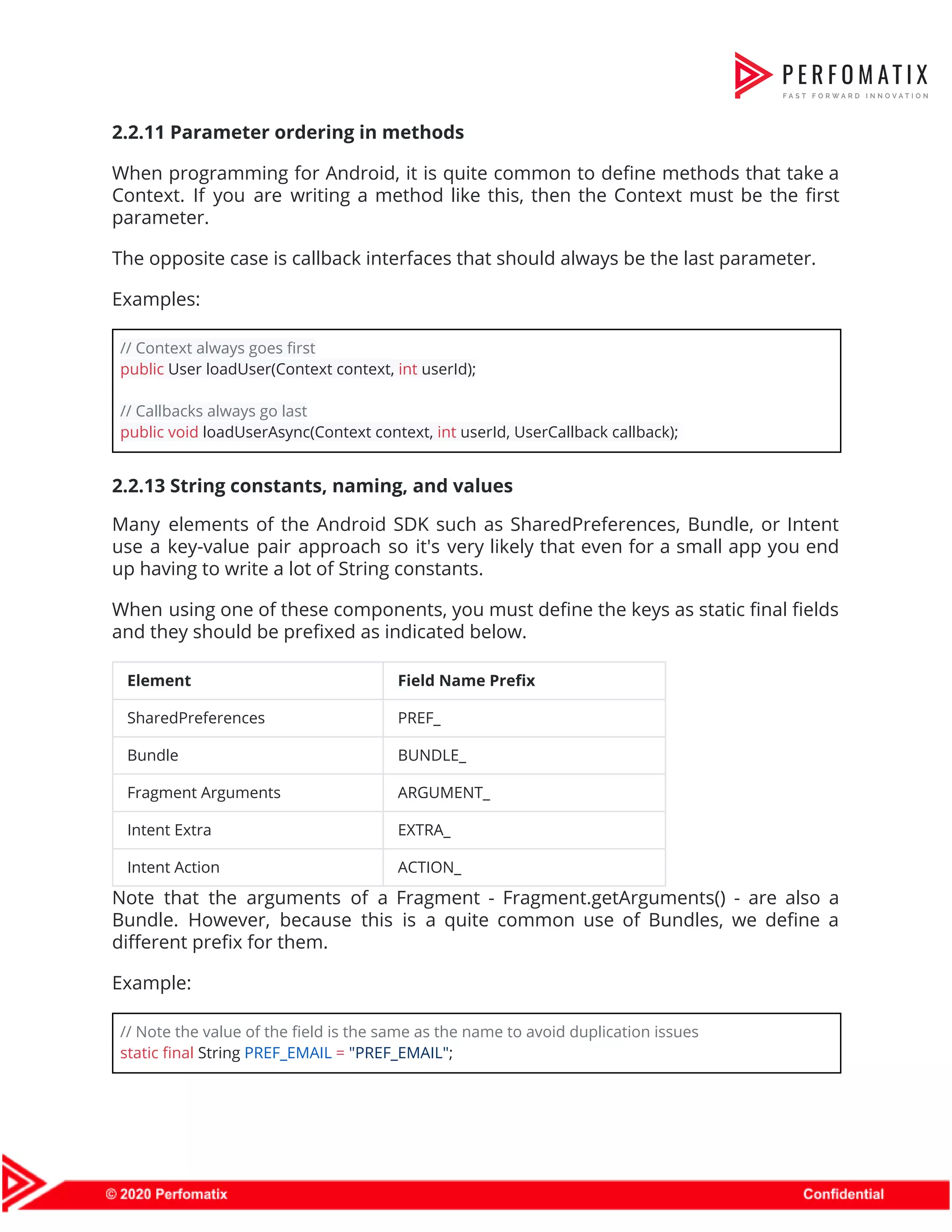 Perfomatix - Android Coding Standards | PDF