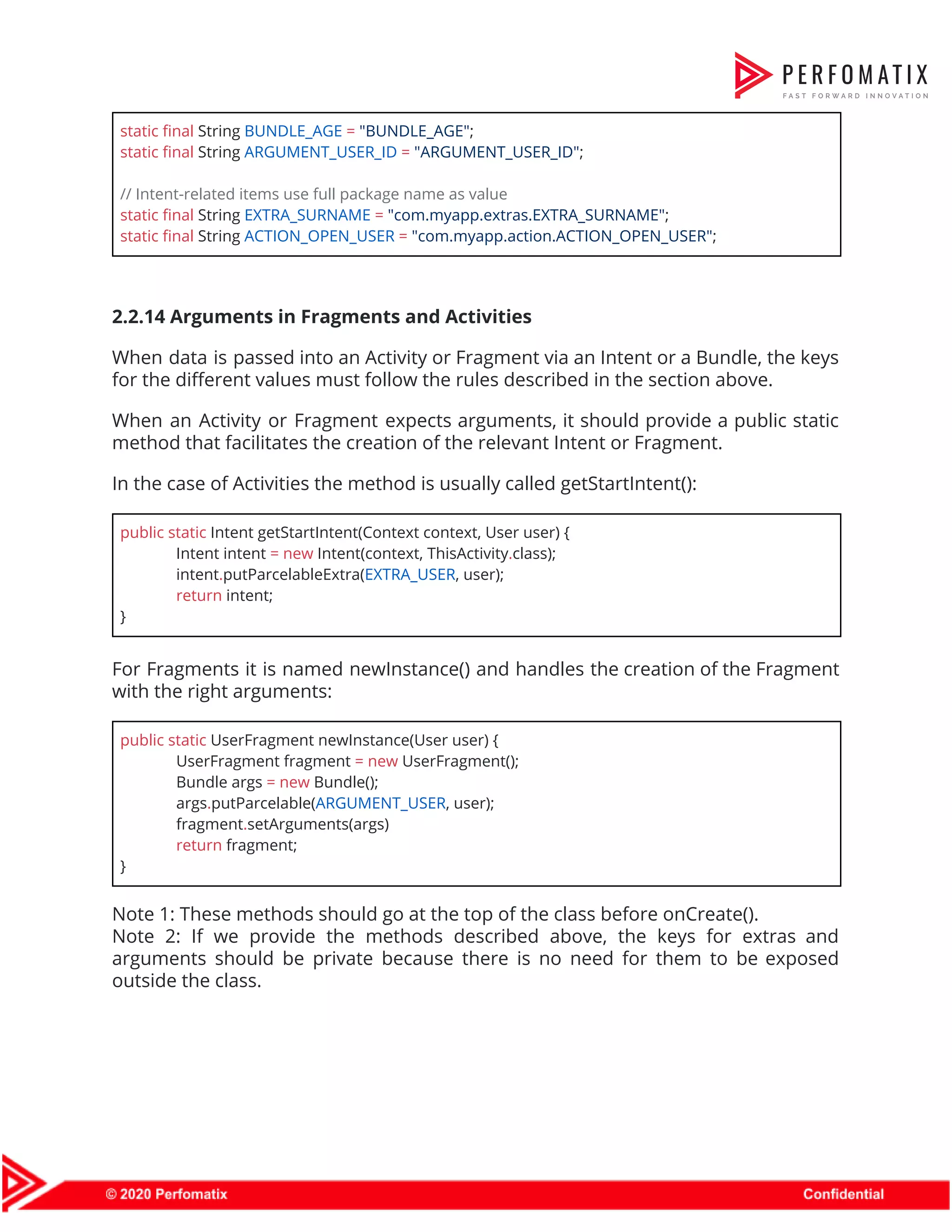 Perfomatix - Android Coding Standards | PDF