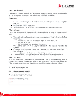 Perfomatix - Android Coding Standards | PDF