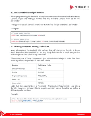 Perfomatix - Android Coding Standards | PDF