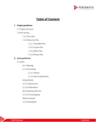 Perfomatix - Android Coding Standards | PDF