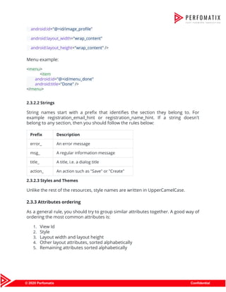 Perfomatix - Android Coding Standards | PDF