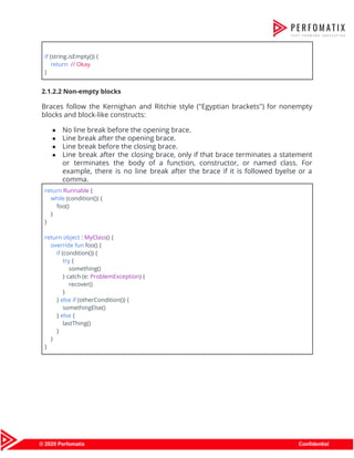 Perfomatix - Android Coding Standards | PDF