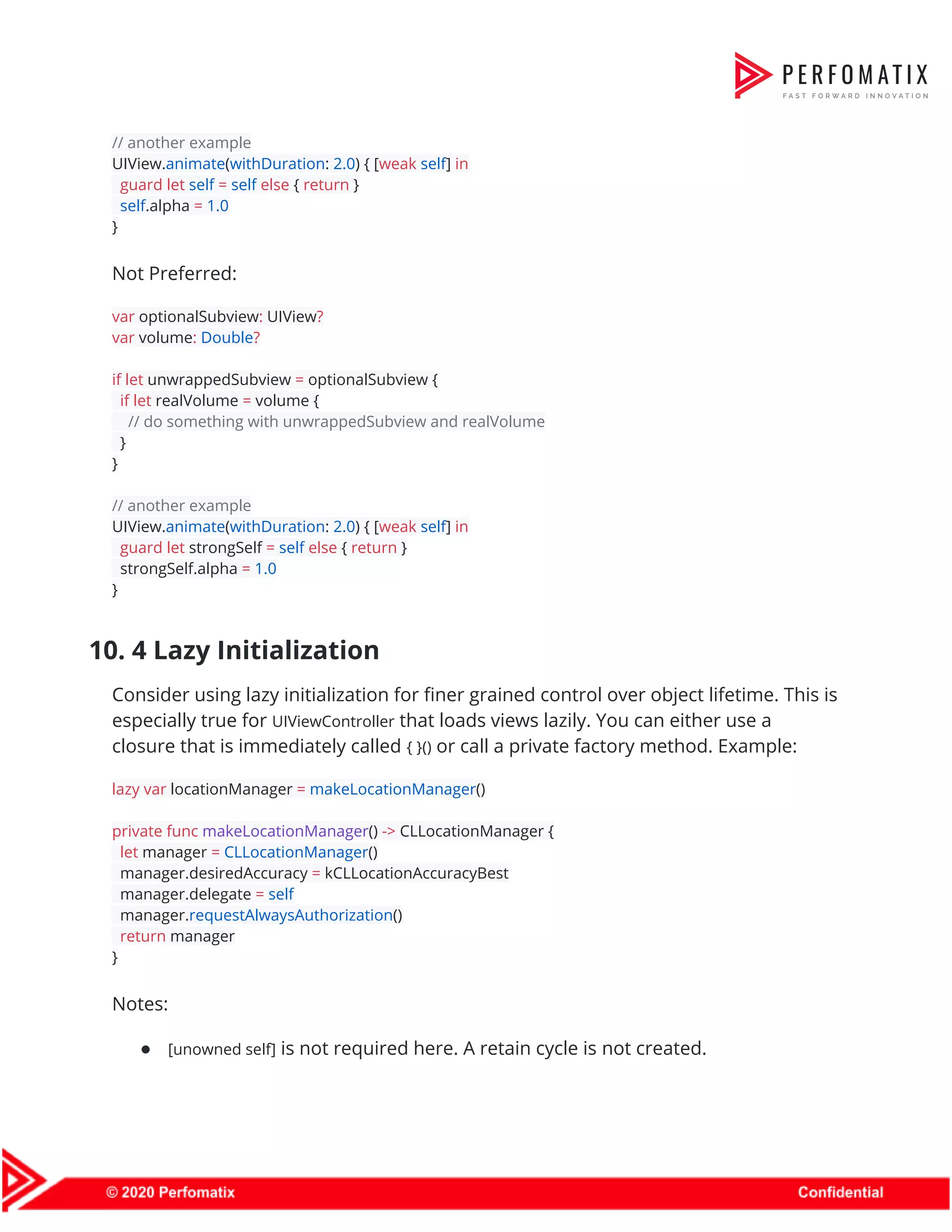 Perfomatix Ios Swift Coding Standards Pdf