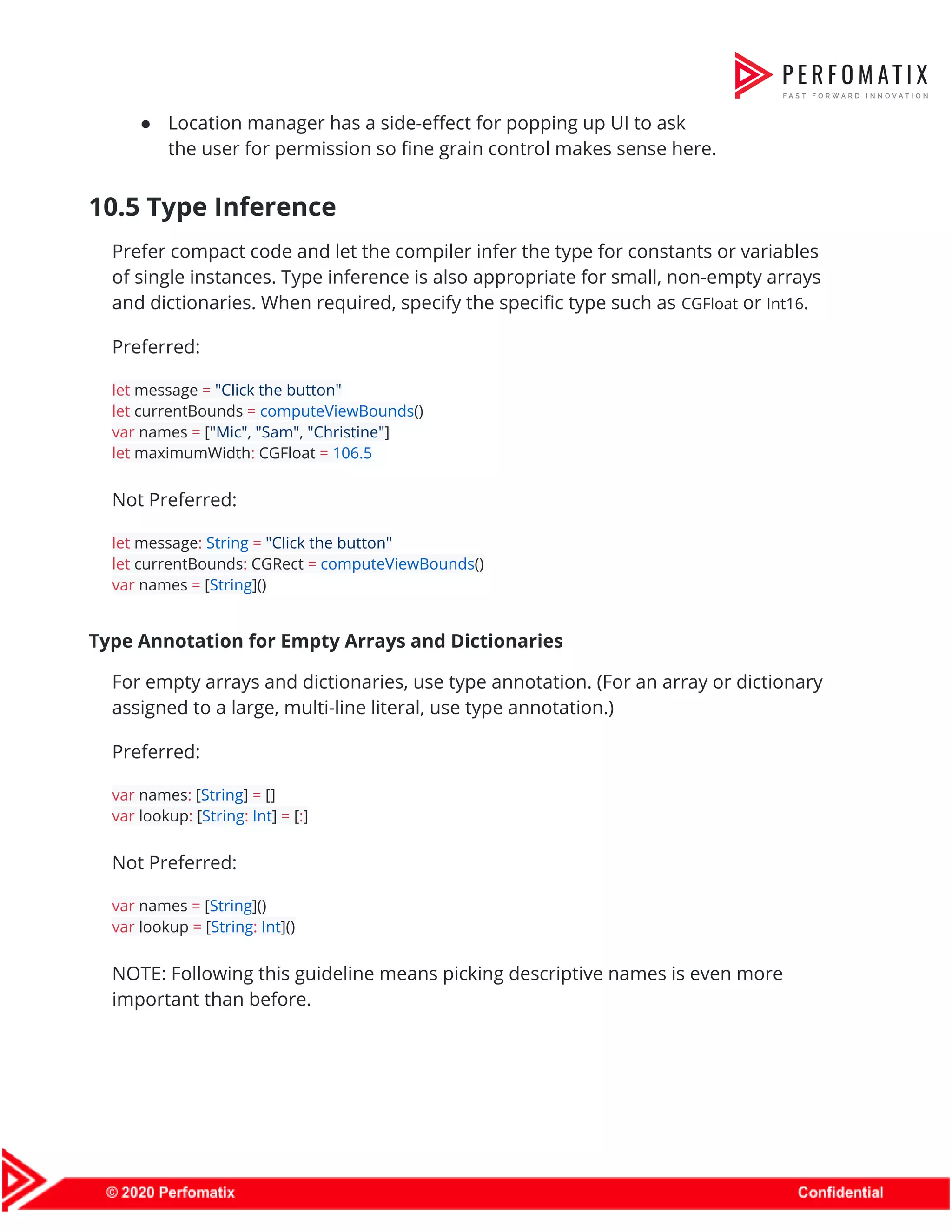 Perfomatix Ios Swift Coding Standards Pdf
