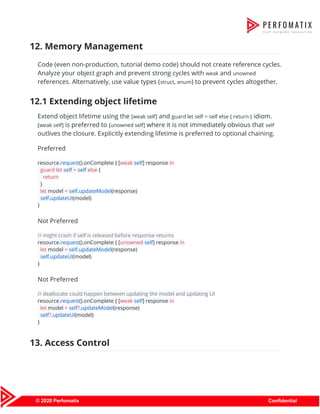 Perfomatix - iOS swift coding standards | PDF