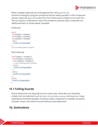 Perfomatix - iOS swift coding standards | PDF