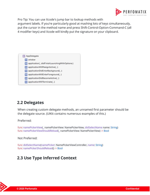 Perfomatix - iOS swift coding standards | PDF