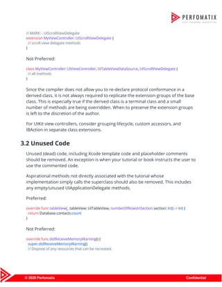 Perfomatix - iOS swift coding standards | PDF