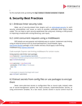 Perfomatix - NodeJS Coding Standards | PDF