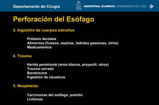 Perforación esofago | PPT