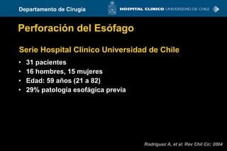 Perforación esofago | PPT