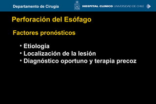 Perforación esofago | PPT