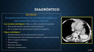 Manejo quirúrgico de la Perforacion esofagica | PPTX