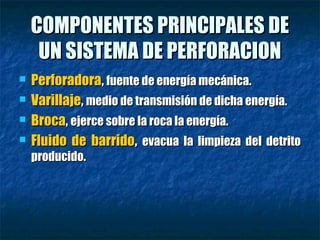 Perforacion neumatica en operaciones mineras perfomex | PPT