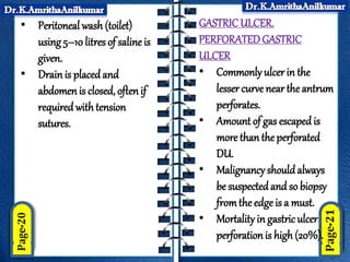 Perforated peptic ulcer by Dr.K.AmrithaAnilkumar | PPTX