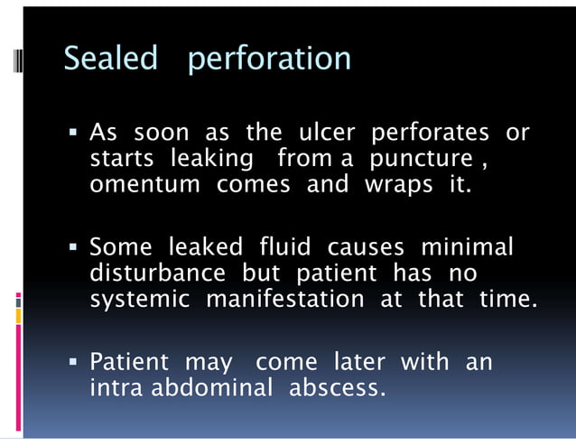 Perforation of Peptic Ulcer - Surgical Approach | PDF | Digestive ...
