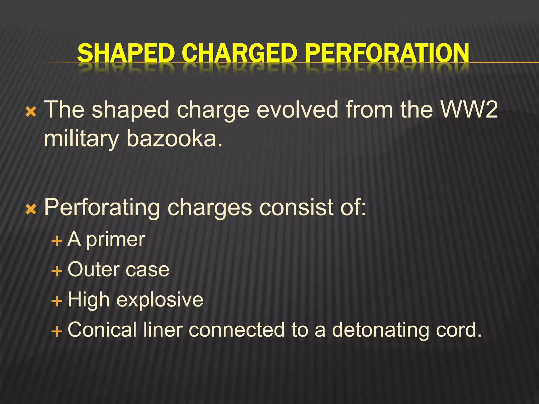 Petroleum Production Engineering - Perforation | PPTX