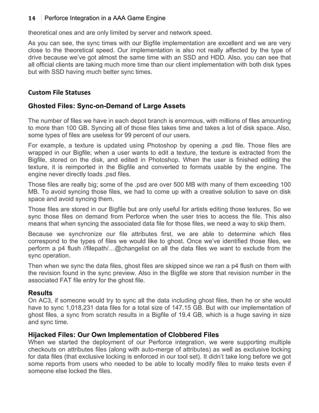 [Ubisoft] Perforce Integration in a AAA Game Engine | PDF