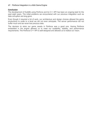 [Ubisoft] Perforce Integration in a AAA Game Engine | PDF