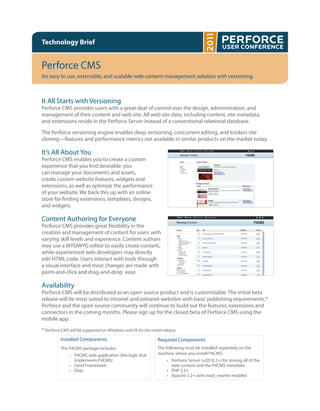 Perforce CMS | PDF | Web Development | Internet