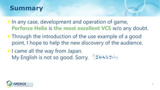 Perforce Helix Never Dies: DevOps at Bandai Namco Studios | PPTX